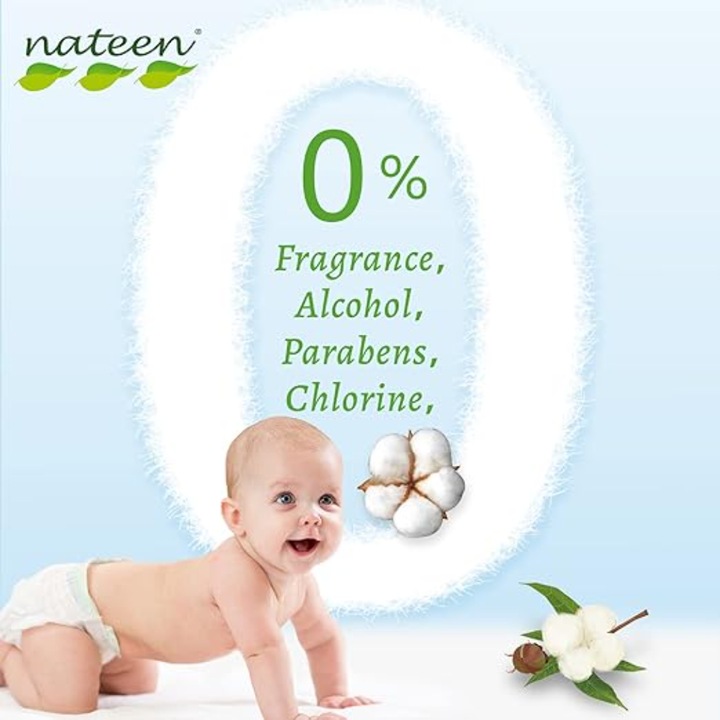 Scutece ecologice Nateen premium, Marimea 1, 2-5 kg, 80 buc - eMAG.ro