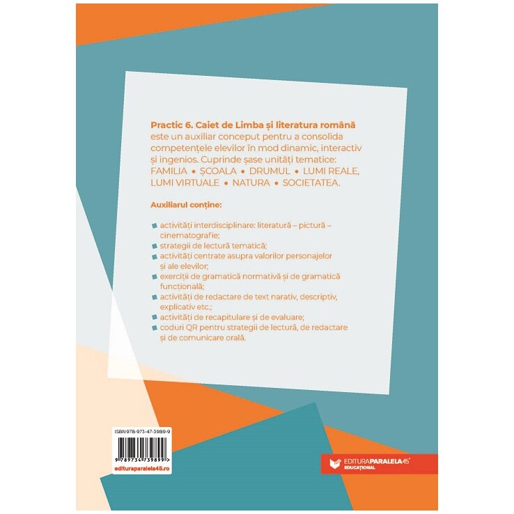Practic 6. Caiet de limba si literatura romana. Clasa a VI-a, Cristina ...
