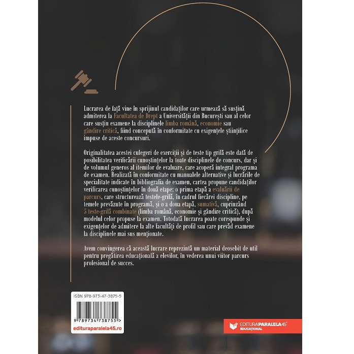 Admiterea la Facultatea de Drept. Exercitii si teste de limba romana ...