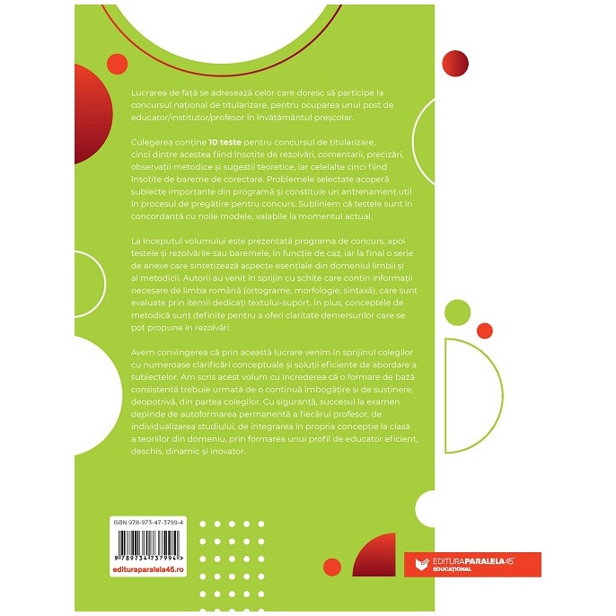 Concursul de titularizare. Invatamant prescolar, Alexandra Silvas ...