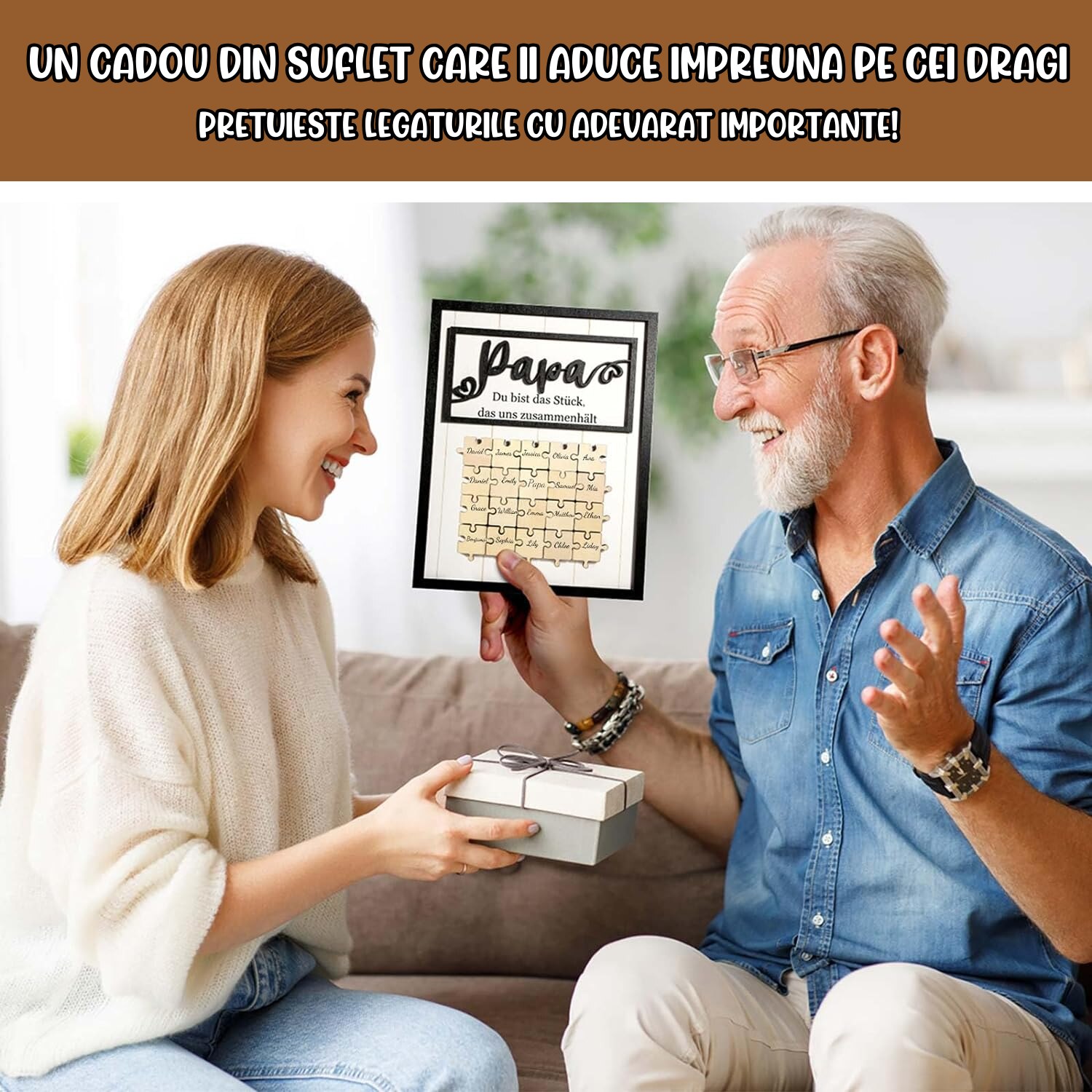 Rama decorativa tip tablou 20 x 25 cm, cu picior, din lemn, ideala ...