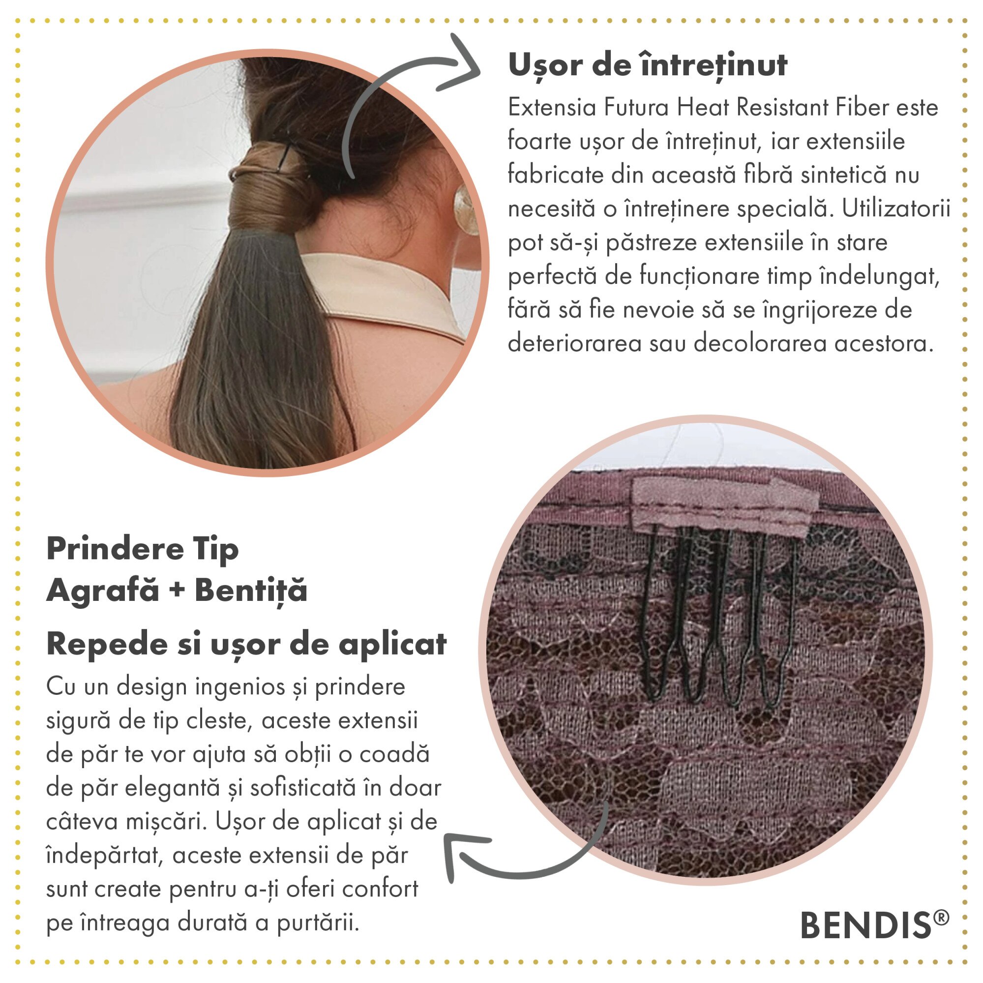 Extensie de par, culoarea Saten Luminos, fibra Premium Futura Heat cu ...