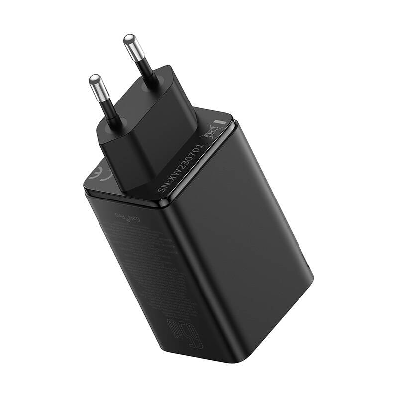Incarcator retea Baseus GaN6 Pro, 65W, 2x USB si 2x USB-C, Fast Charge ...