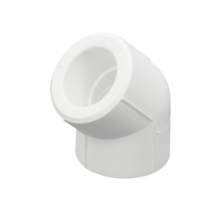 Cot teava PPR, 45 grade, Ø 20 mm, alb, pentru imbinarea tevilor - eMAG.ro