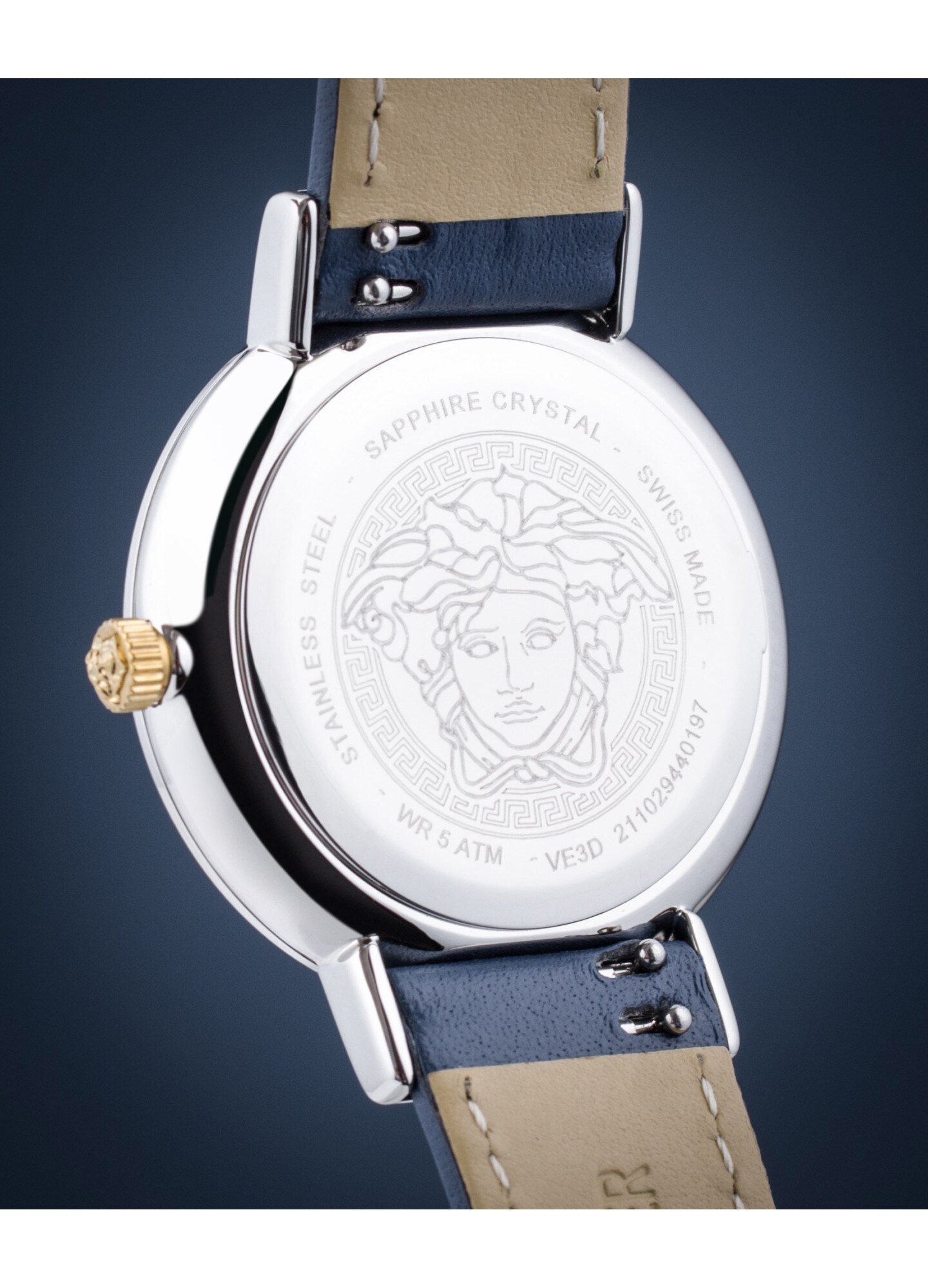 Ceas dama, Versace, Inox/Piele, Multicolor - eMAG.ro