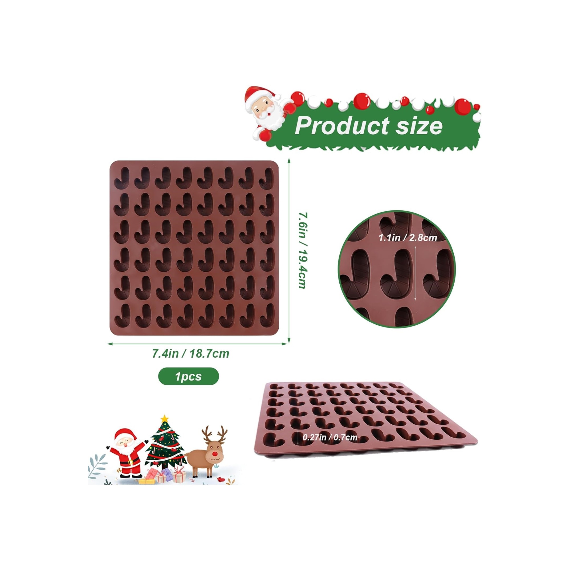 Forma din Silicon pentru 48 de Jeleuri, bomboane, ciocolata, gheata ...