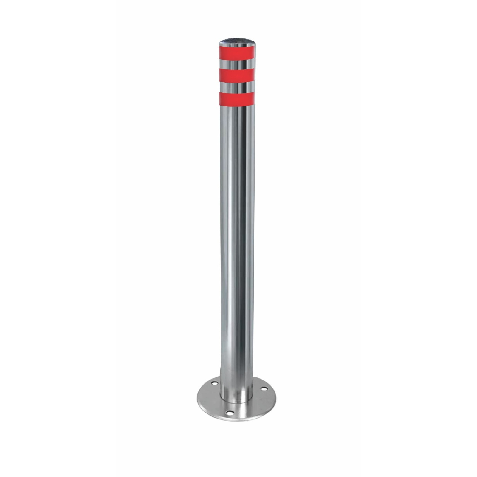 Stalp fix din inox pentru restrictionare acces auto, diametru 60.3 mm ...