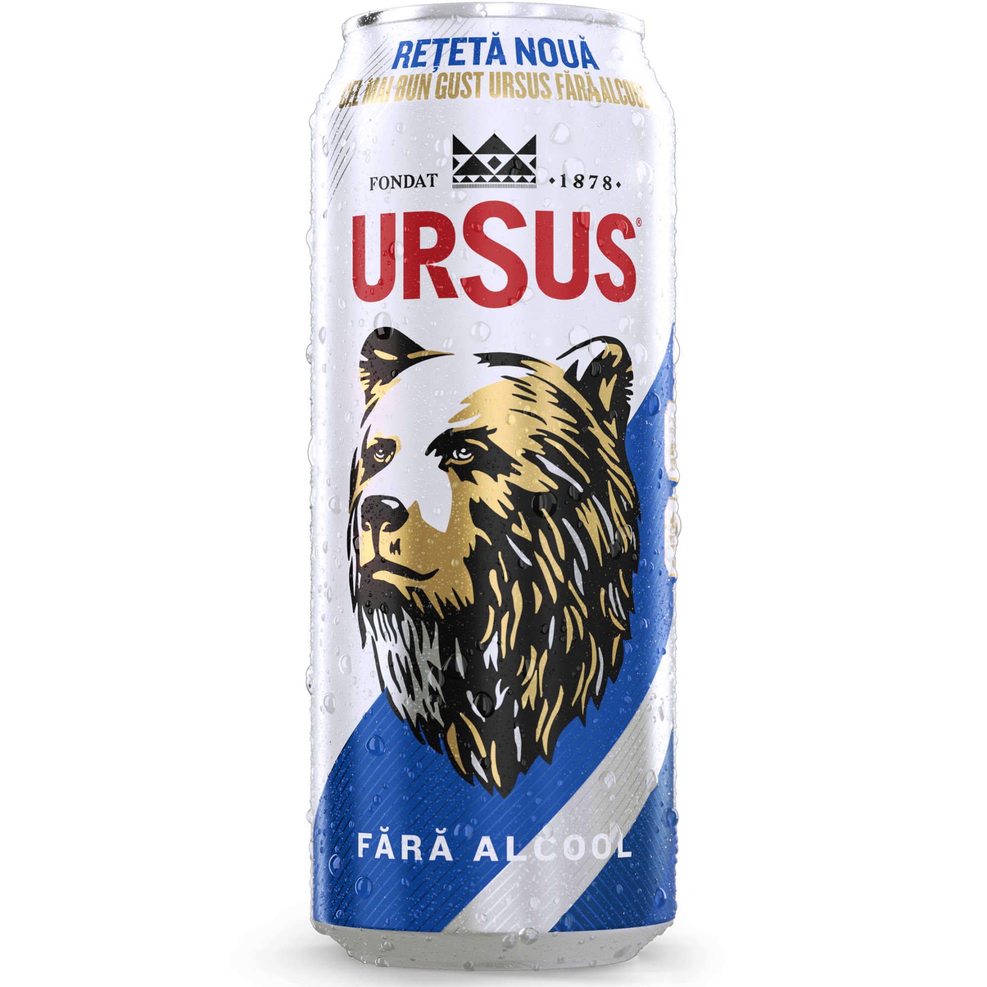 Bere blonda Ursus fara alcool, doza, 24 x 0.5l - eMAG.ro