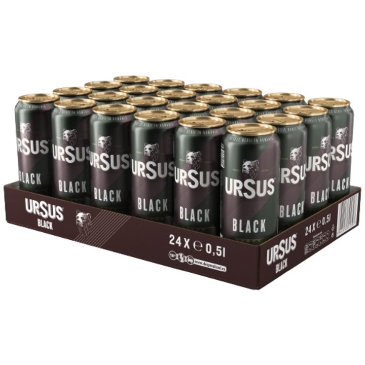 Bere neagra Ursus, doza, 24 x 0.5l - eMAG.ro