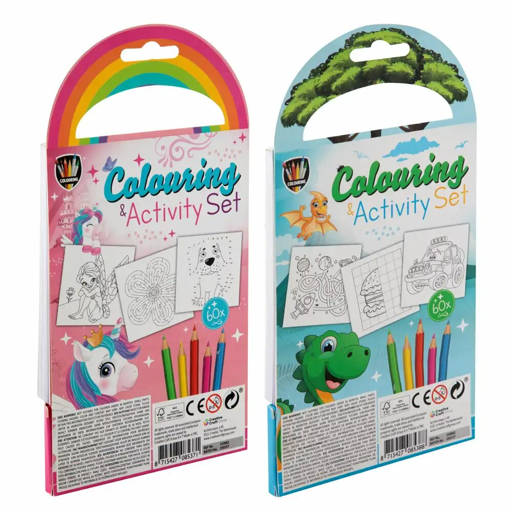 Set carte colorat Craft, 5 creioane colorate incluse, frmat 22 cmmx11 ...