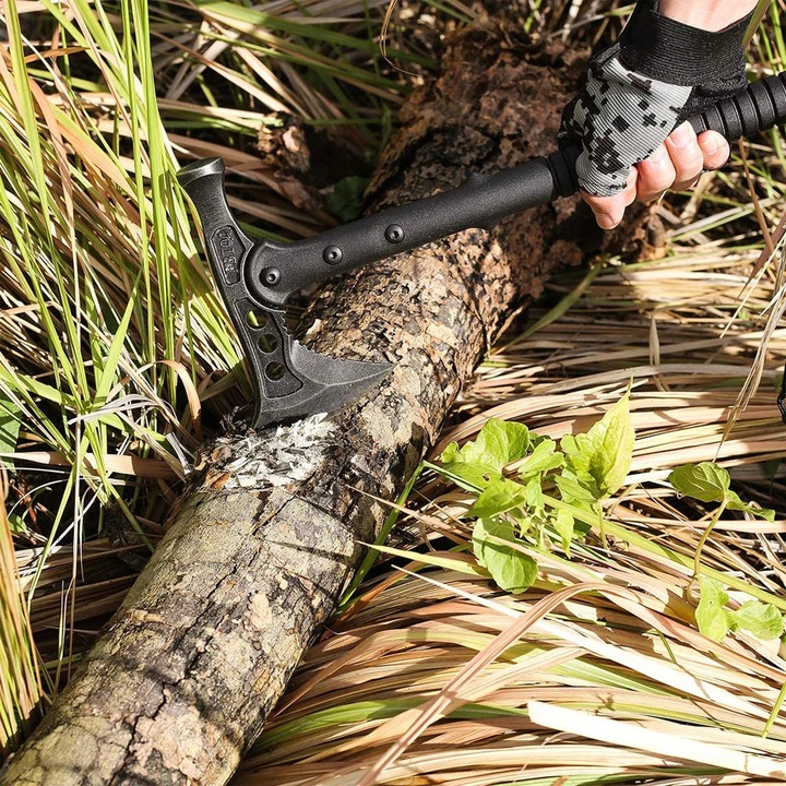 Topor, pentru camping, din otel carbon, portabil, antiderapant, 40cm ...