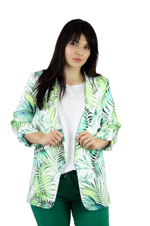 Sacou dama Leaf, Ada, Poliester, Multicolor, 42 EU - eMAG.ro