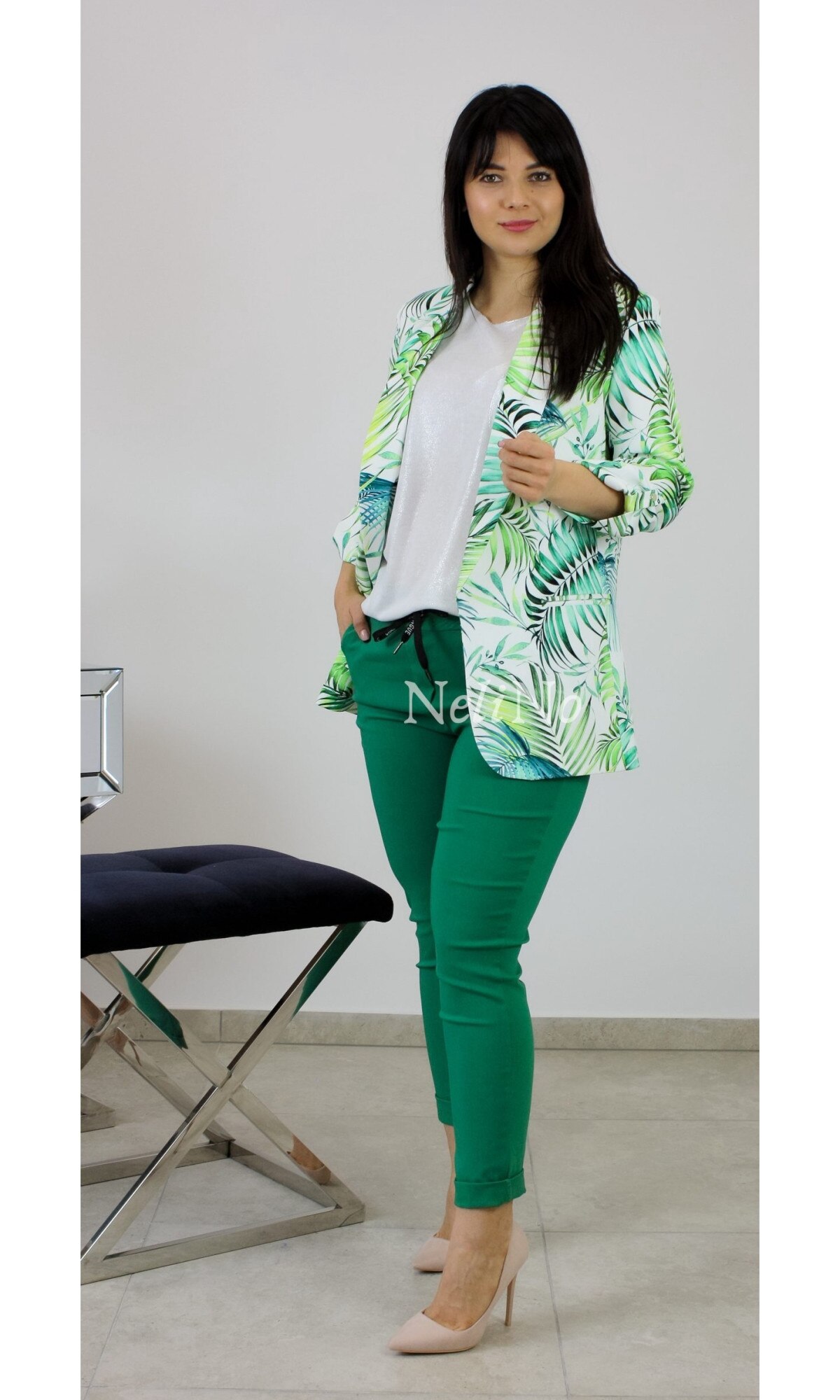 Sacou dama Leaf, Ada, Poliester, Multicolor, 42 EU - eMAG.ro