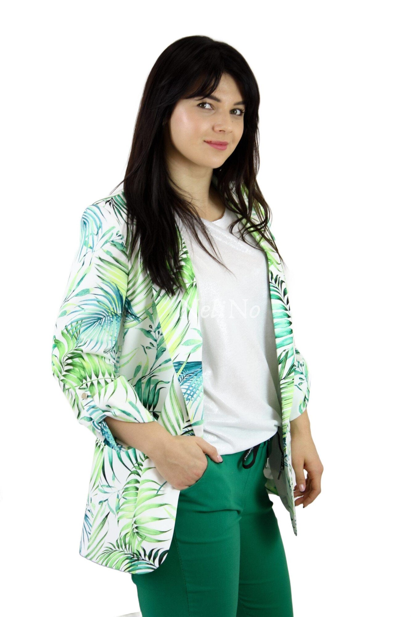 Sacou dama Leaf, Ada, Poliester, Multicolor, 42 EU - eMAG.ro