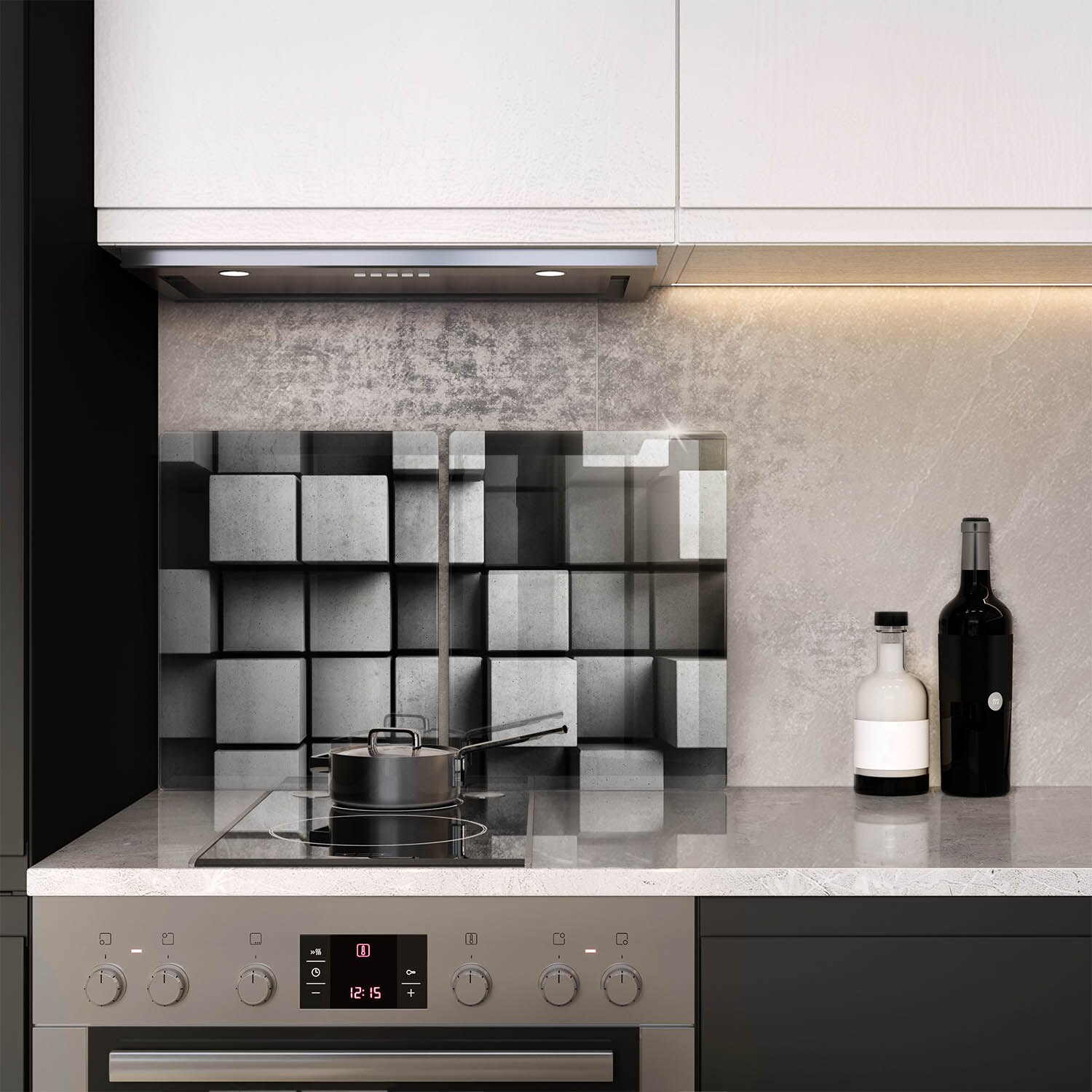 Placa sticla securizata, Wallfluent, protectie perete/plita/blat ...