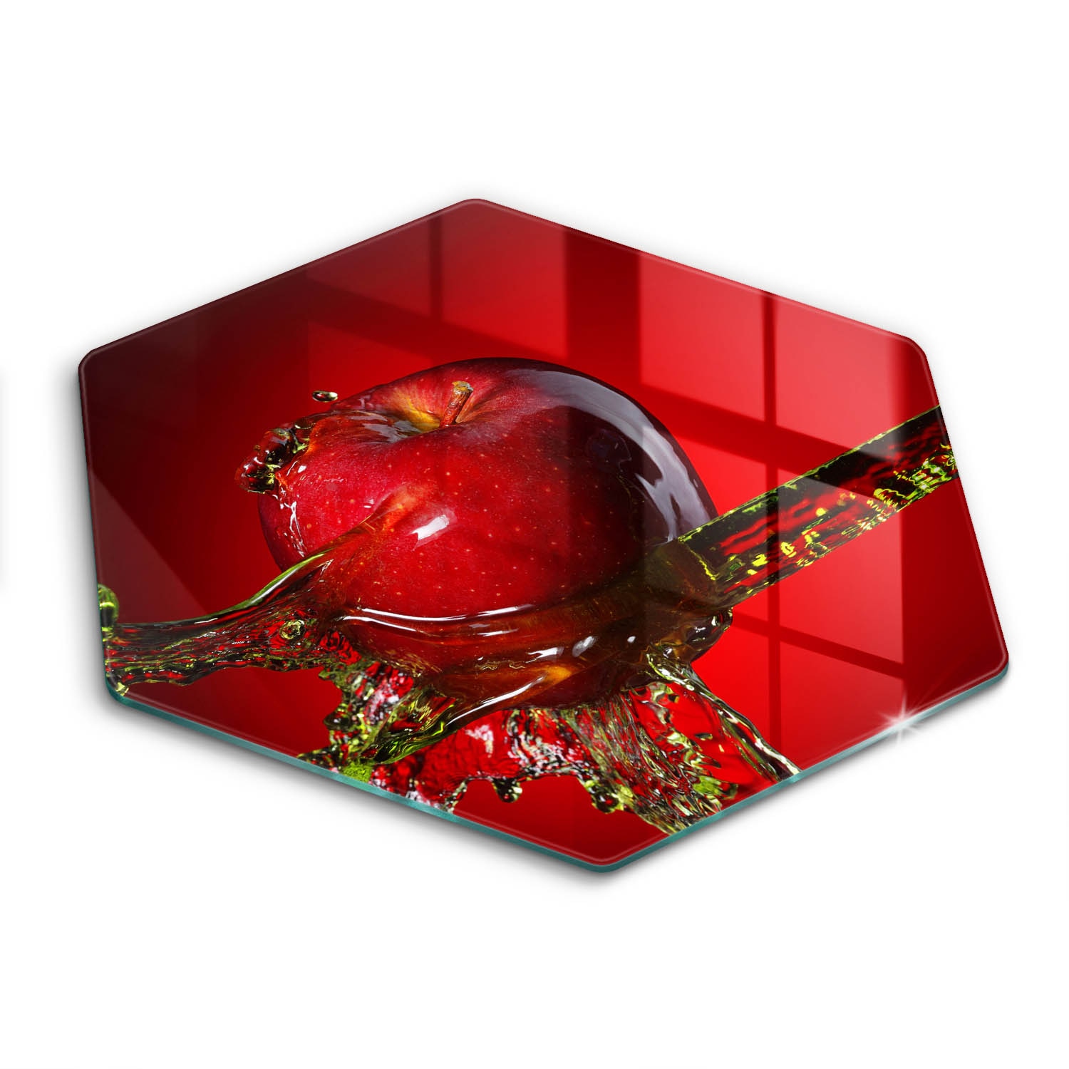 Tocatoare de bucatarie, Wallfluent, din sticla, h40 cm, Fructe de mere ...