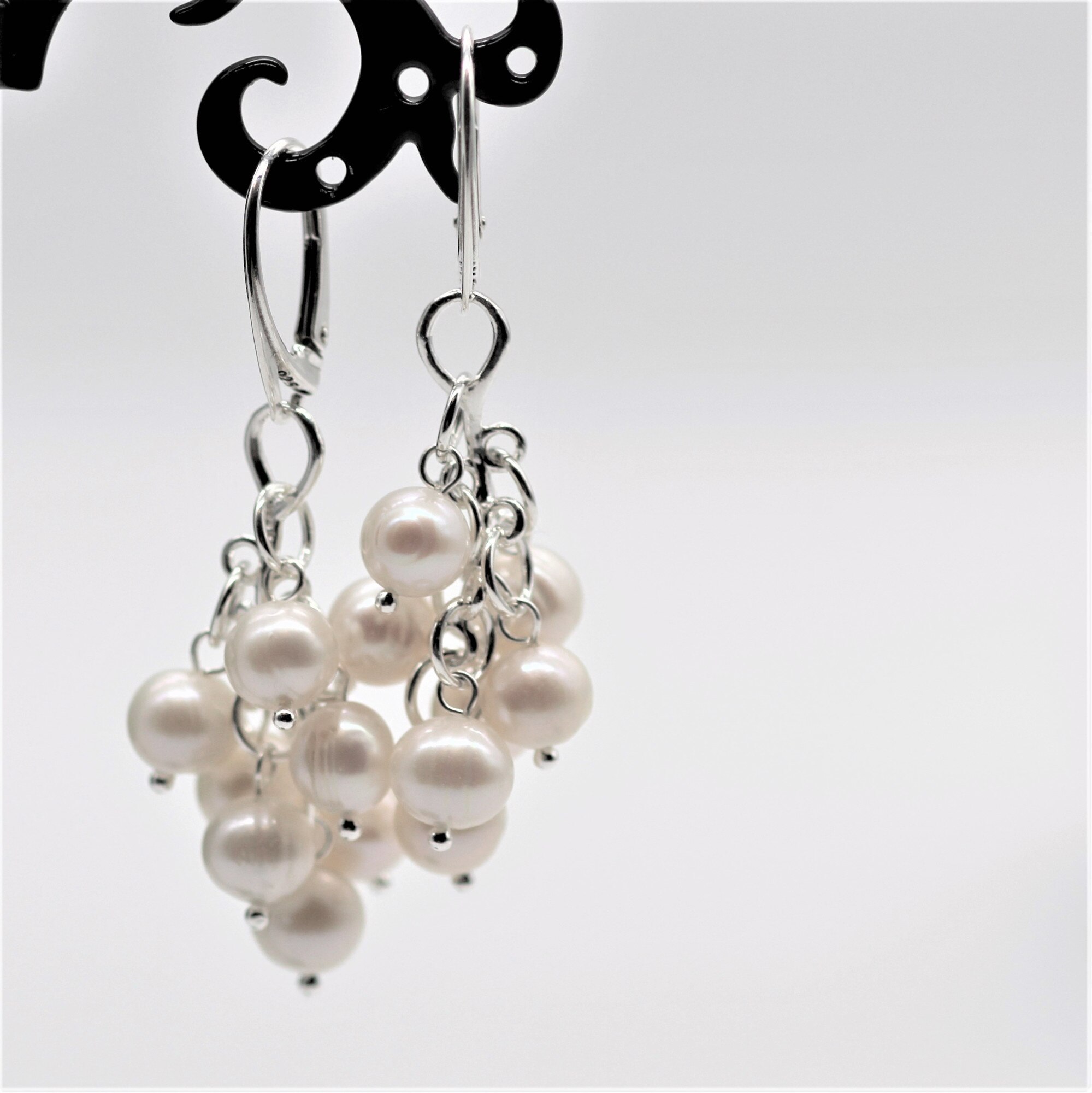 Cercei din perle naturale de cultura, argint 925, tortita inchisa, tip ...