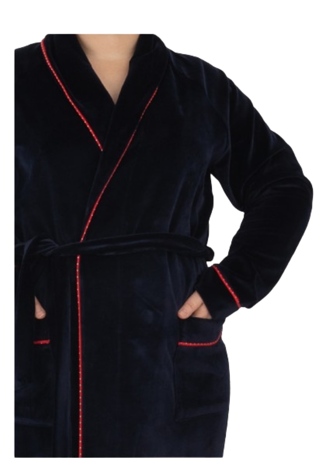 Halat Dama, Catifea, Knox, H2007, Navi, 2XL/INTL - eMAG.ro
