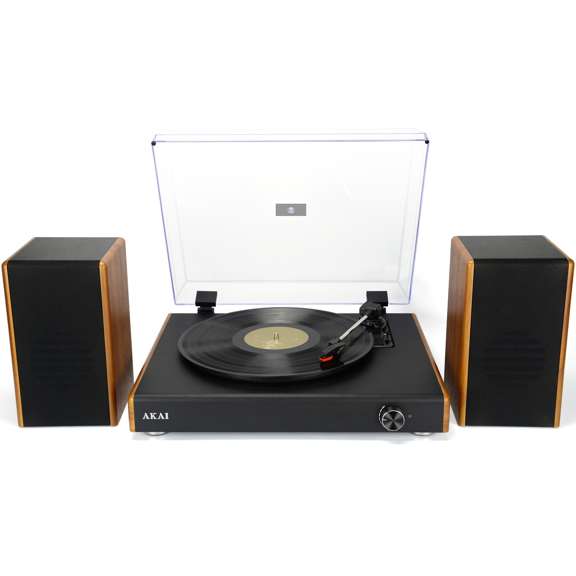 Pick-up stereo Akai ATT-240SP cu difuzoare externe, 20 W, Bluetooth ...