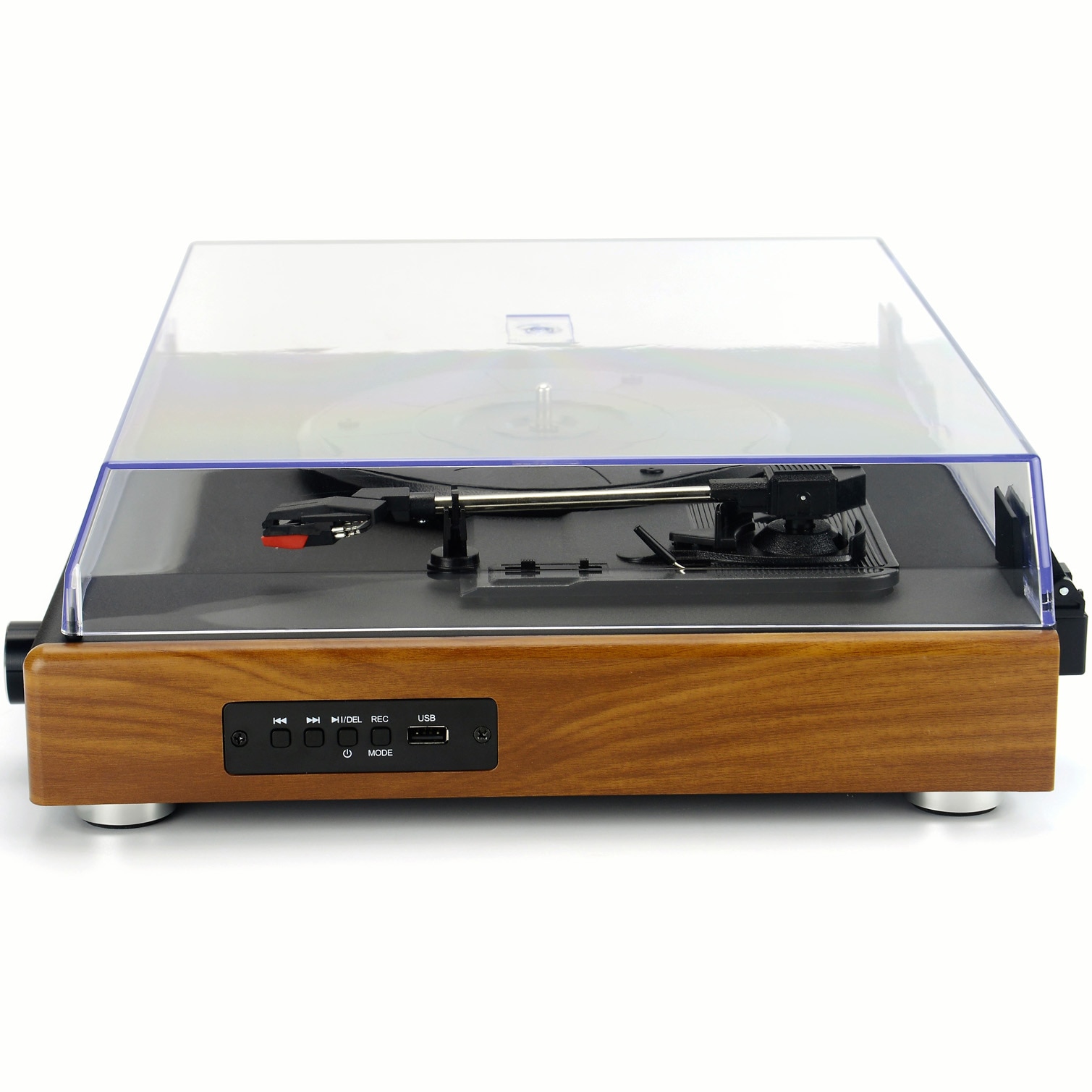 Pick-up stereo Akai ATT-240SP cu difuzoare externe, 20 W, Bluetooth ...