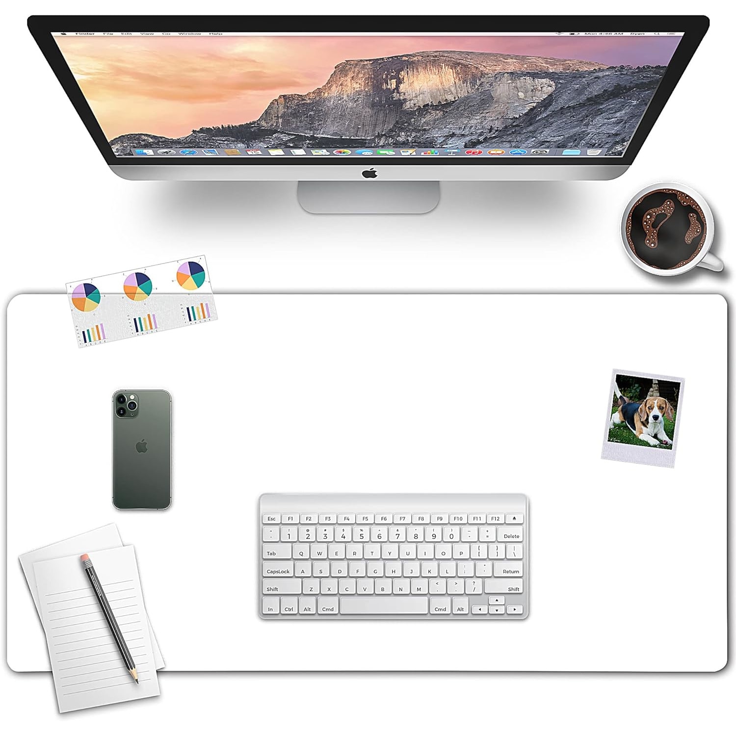 Mapa birou PVC, Transparent, Antiderapant, 80 x 40 cm - eMAG.ro