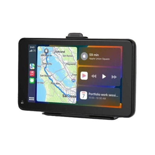 Monitor auto, Ecran de 7 inch, Rezolutie de 1024x600, FM, Carplay ...