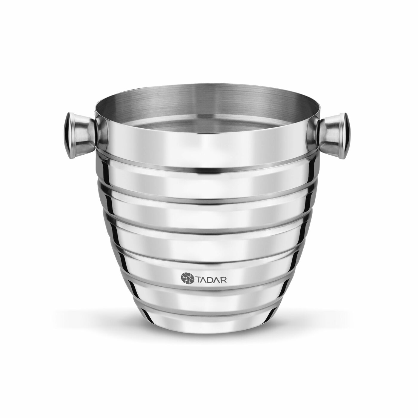 Set galeata pentru gheata cu capac si clesti, Tadar, Inox, 1.5l ...