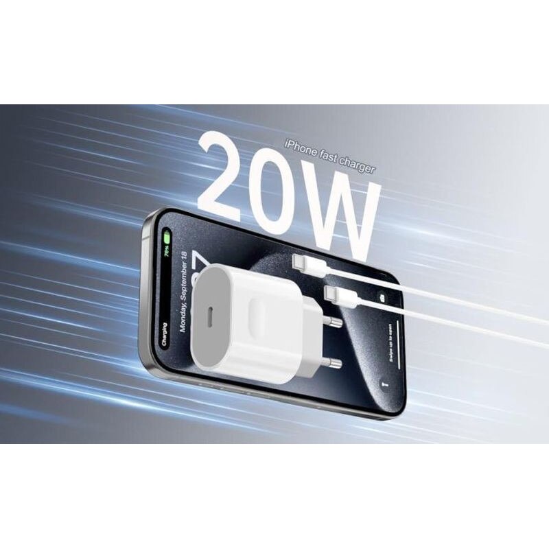 Incarcator Rapid 20W compatibil cu Apple iPhone 15/Pro/Pro Max/Plus ...