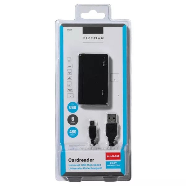 Cititor card de memorie profesional Vivanco, 6 sloturi - eMAG.ro