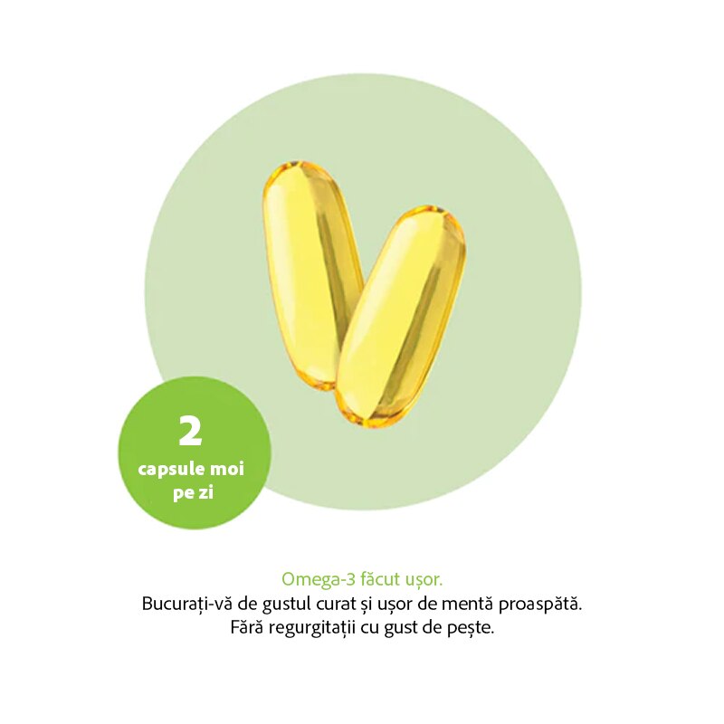 NutraSea® Omega-3 Capsule Gel Lichide, Menta Proaspata / 150 de capsule ...
