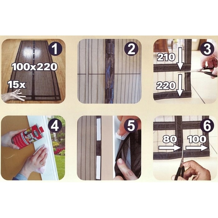 Plasa anti-insecte, cu inchidere magnetica, latime 80-100cm, inaltime ...