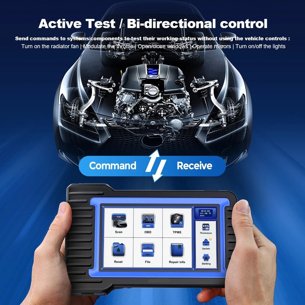 Tester, VO7S, OBD2, 28 resetari, test activ si codare ECU, negru - eMAG.ro