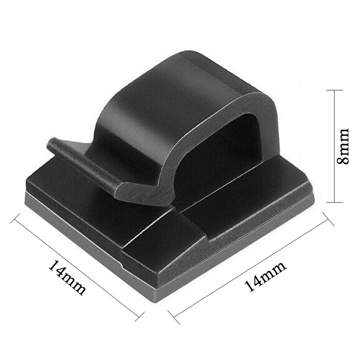 Set 50 cleme autoadezive, Axroad Mall, Organizare cablurilor, Usor de ...