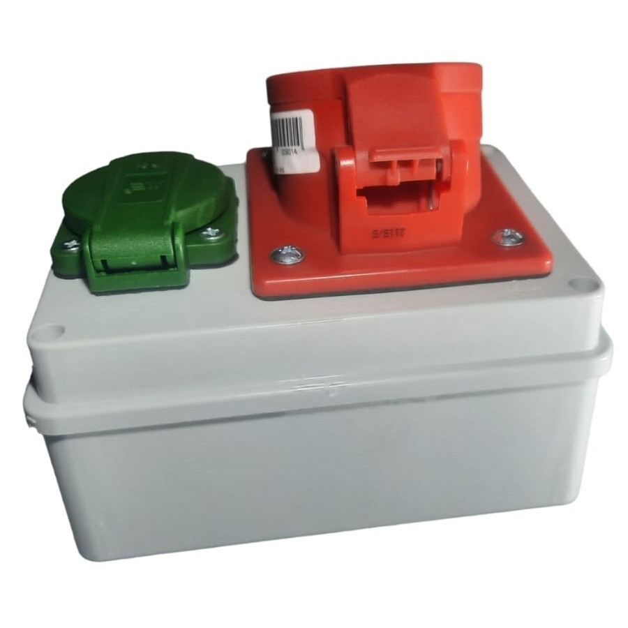 Doza aplicata precablata echipata cu 1 priza 5 poli 3P+N+E 32A 400V si ...