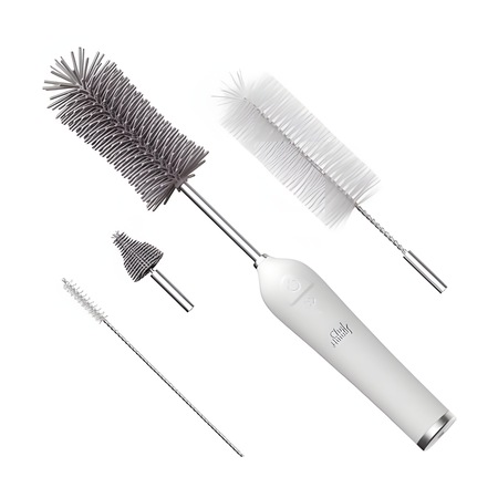 Set de perii electrice pentru pahare si biberon. Perie din silicon ...