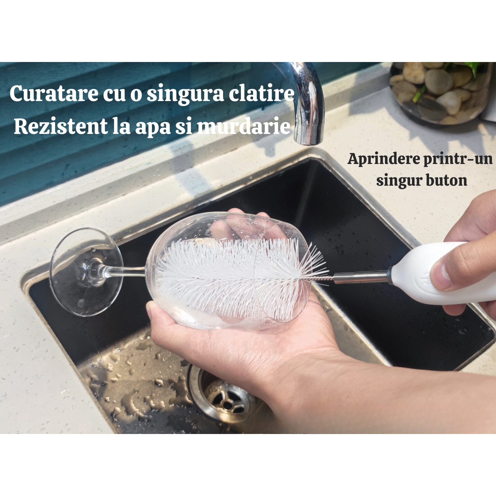 Set de perii electrice pentru pahare si biberon. Perie din silicon ...