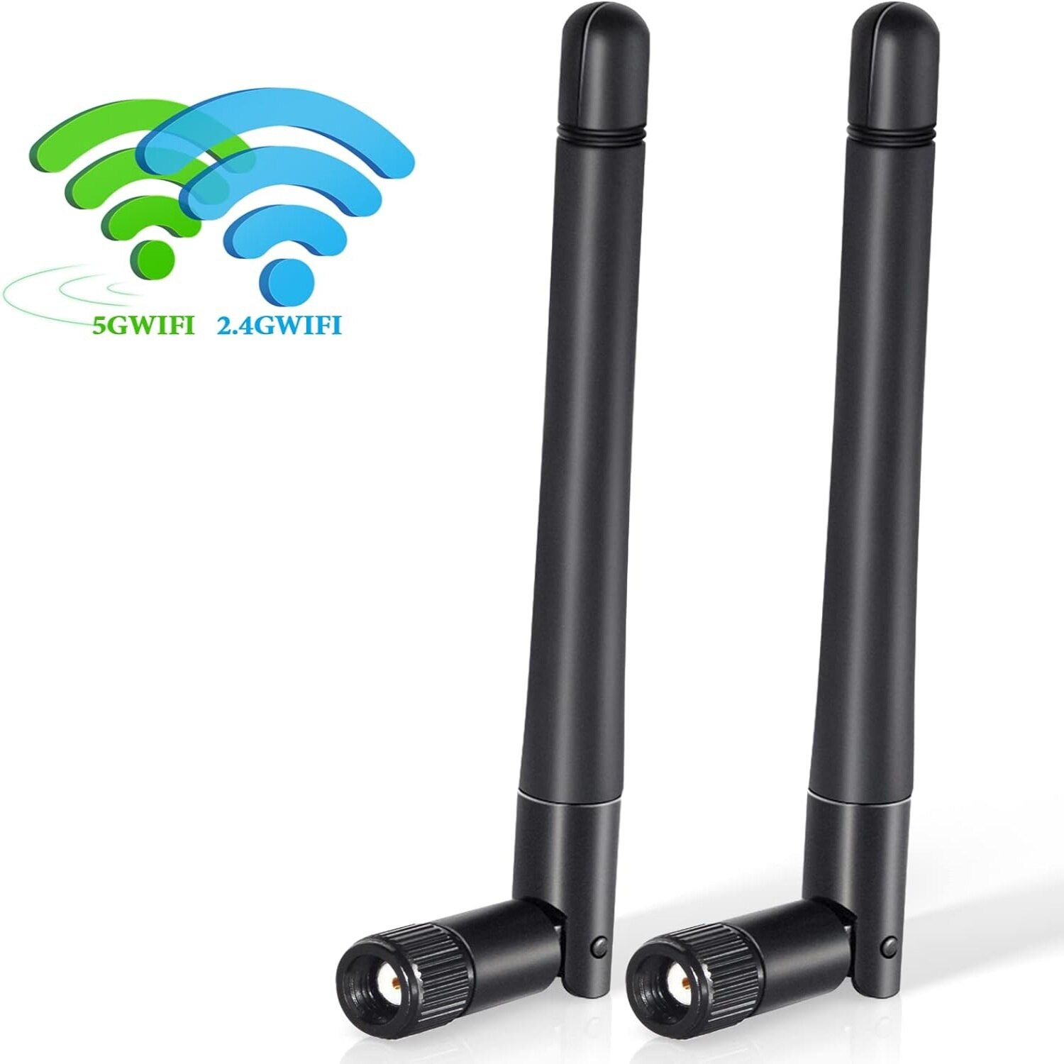 Set 2 Antene Pliabile, LLWL, Plastic/Cupru/Nichel, Dual-band WiFi ...