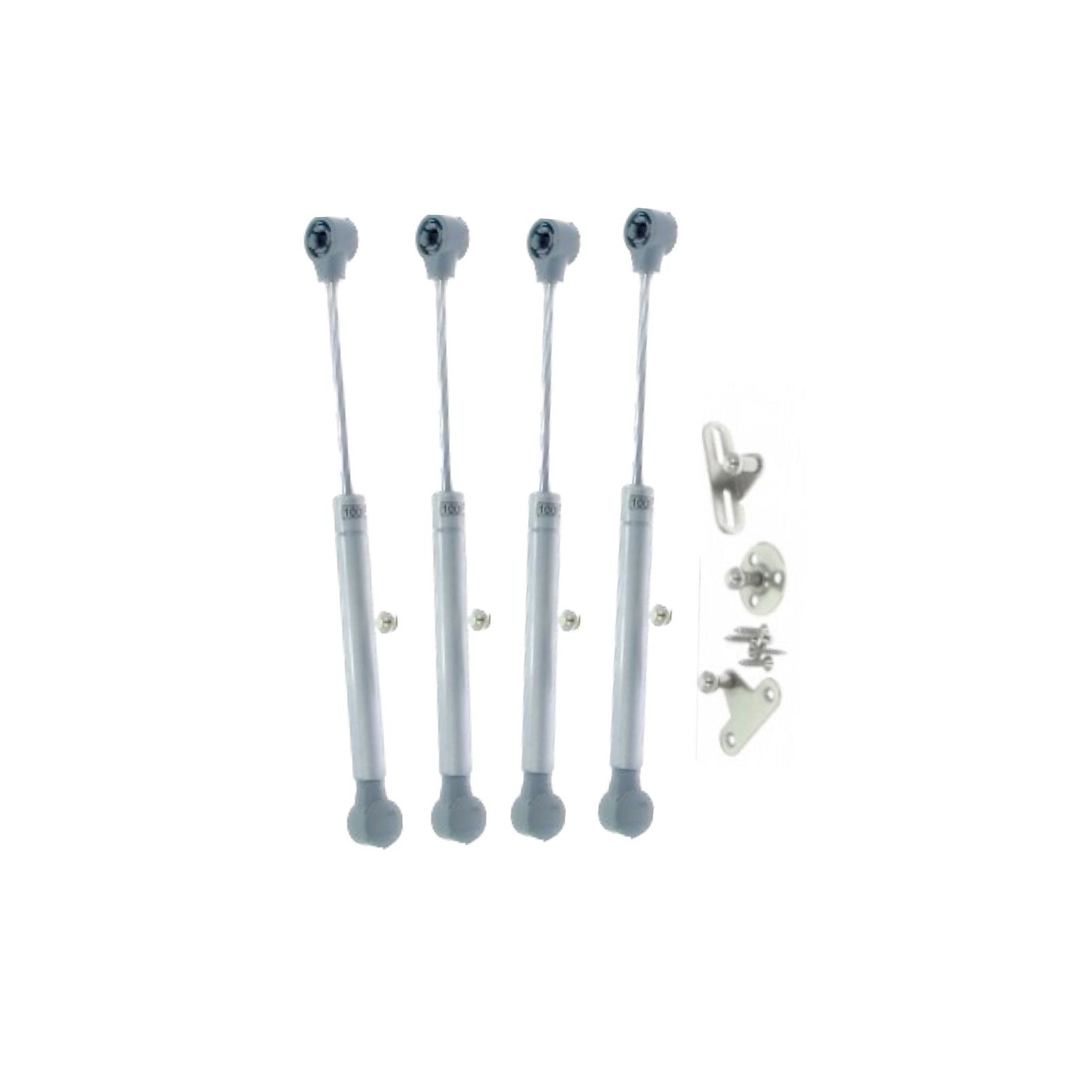 Set 4 pistoane cu gaz, Gri, 60 N, pentru usa cu deschidere in sus ...