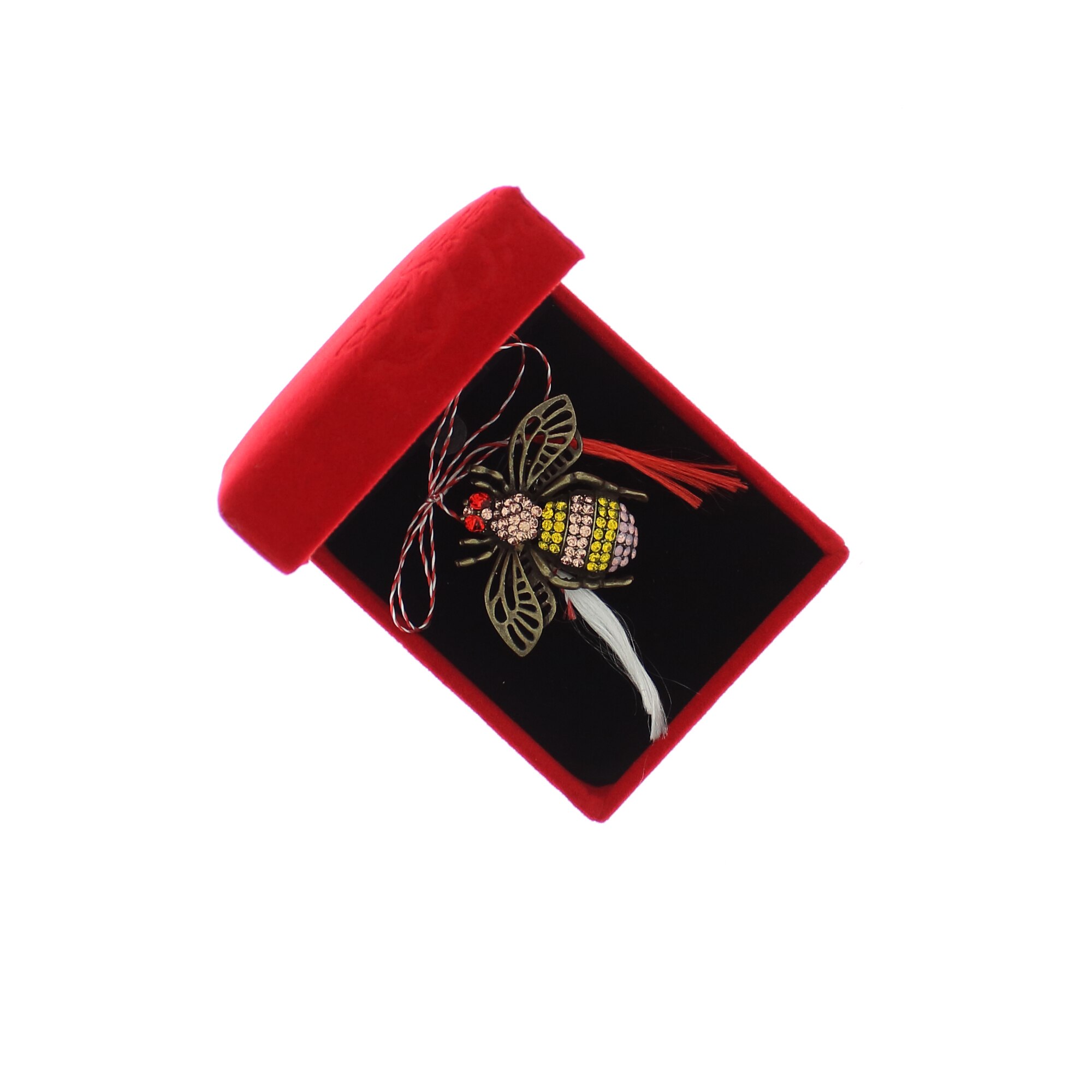 Brosa, din metal, Buticcochet, 4x5 cm, Albina, Multicolor - MR613 - eMAG.ro