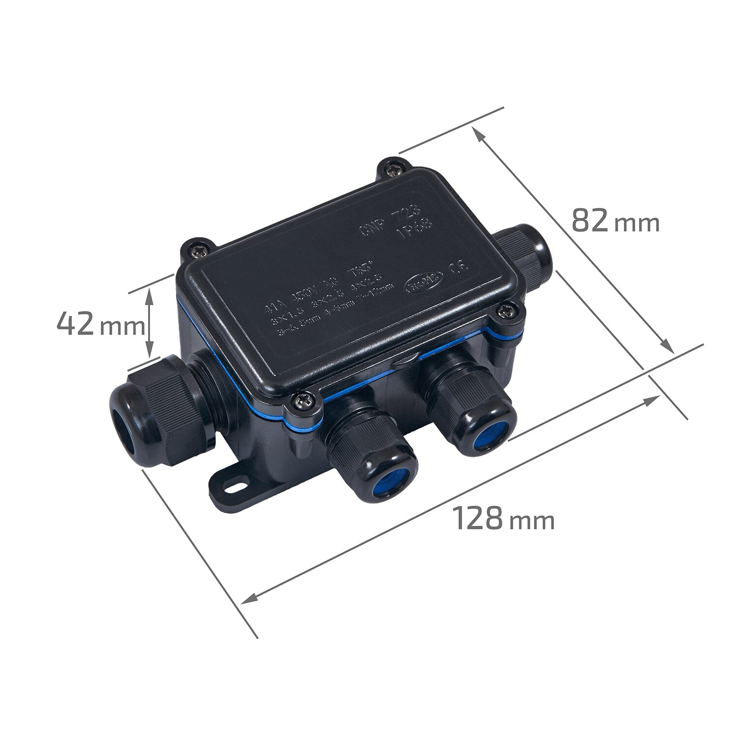 Cutie de jonctiune ermetica pentru cabluri CNP723_4T_A 450V 41A, cutie ...
