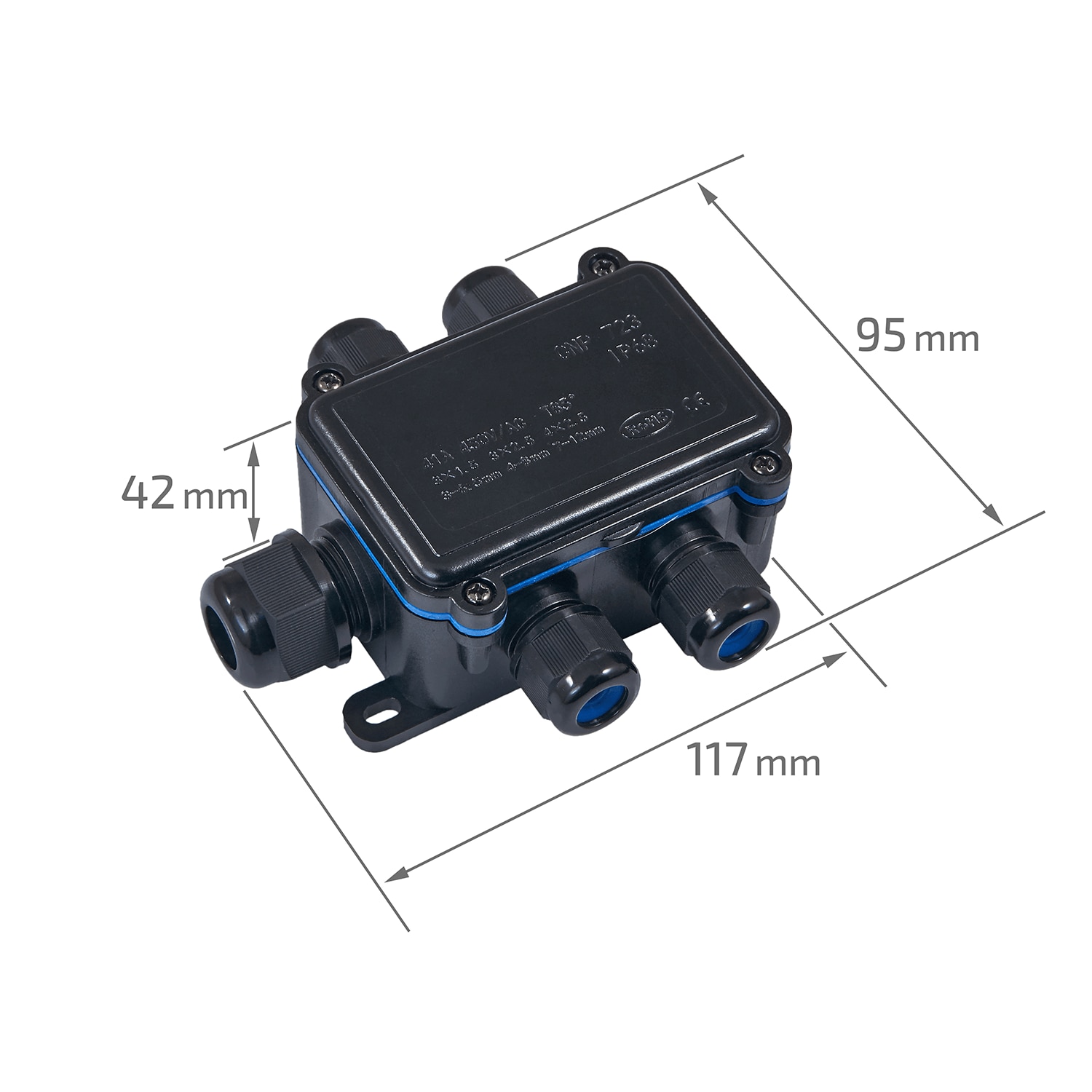 Conector de cablu ermetic CNP723_5T 450V 41A, IP68, cutie etansa IP68 ...