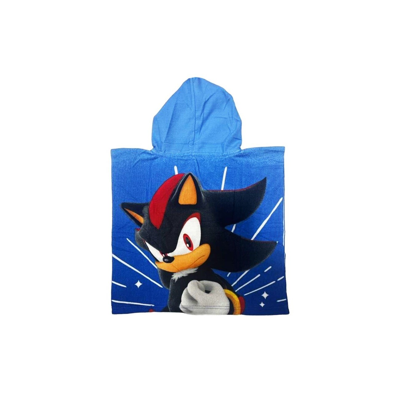 Prosop poncho Sonic & Shadow, 50 x 100 cm 100 X 50 cm Albastru - eMAG.ro