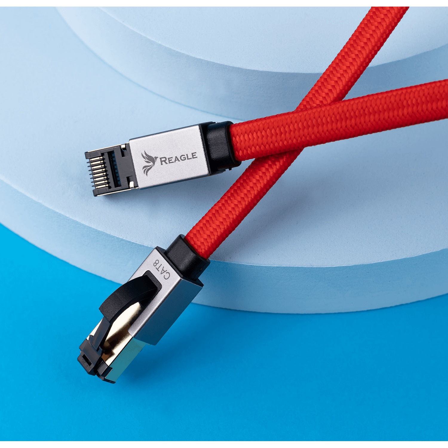 Cablu LAN de retea Cat8 Ethernet Reagle 10m RJ45 SFTP 40Gbps 2000Mhz ...