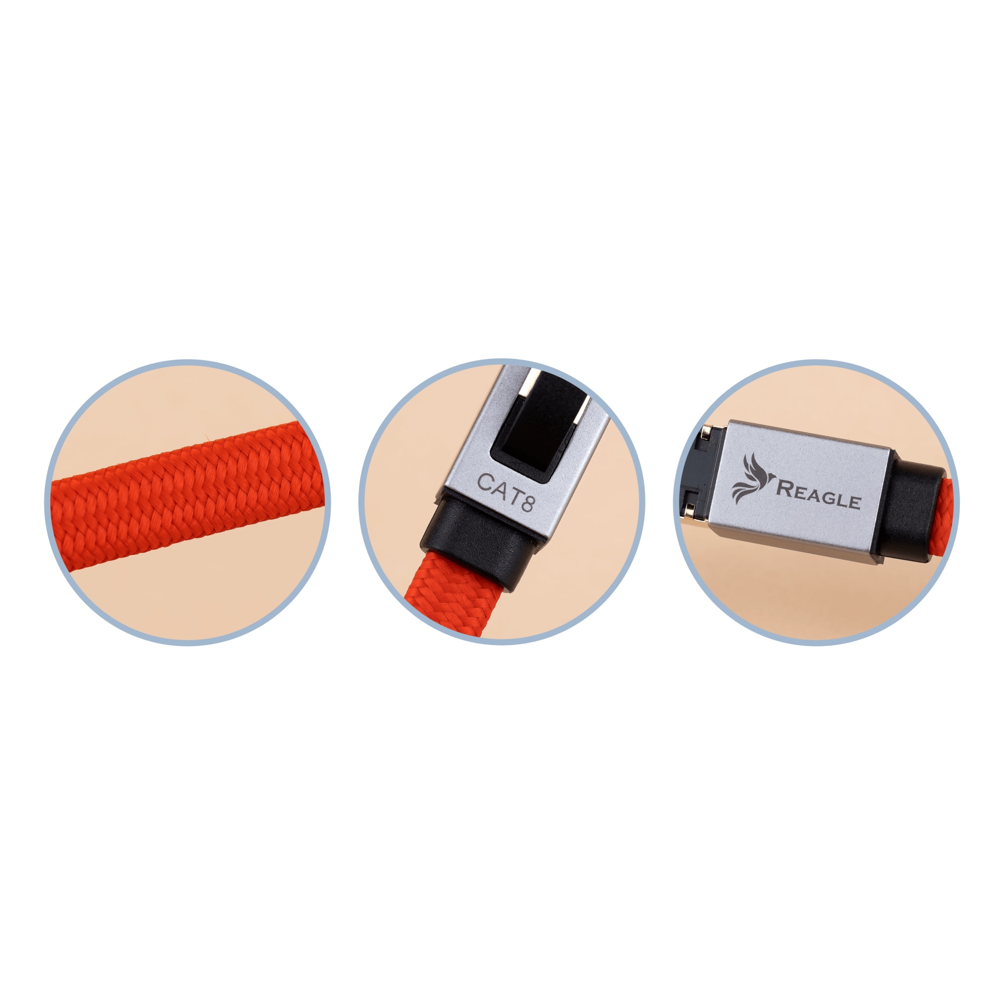 Cablu LAN de retea Cat8 Ethernet Reagle 10m RJ45 SFTP 40Gbps 2000Mhz ...