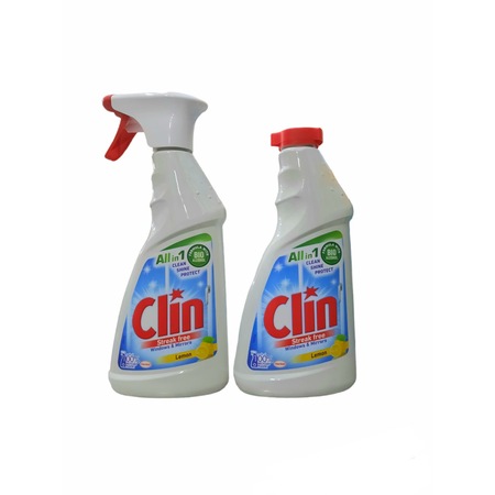 Pachet Detergent geamuri Clin Windows & Glass Lemon, 500 ml, Rezerva ...