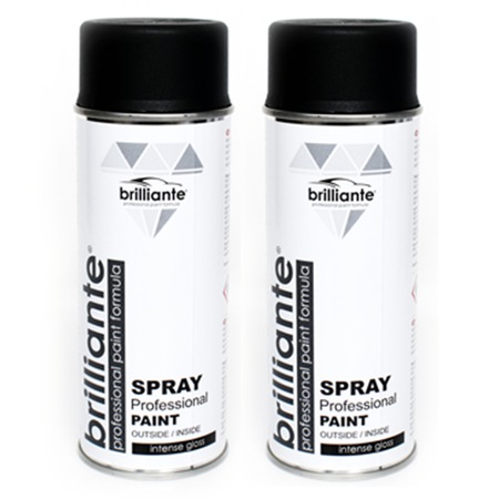 Pachet x 2 Vopsea Brilliante Spray Negru Grafit Mat RAL 9011 400 ml ...