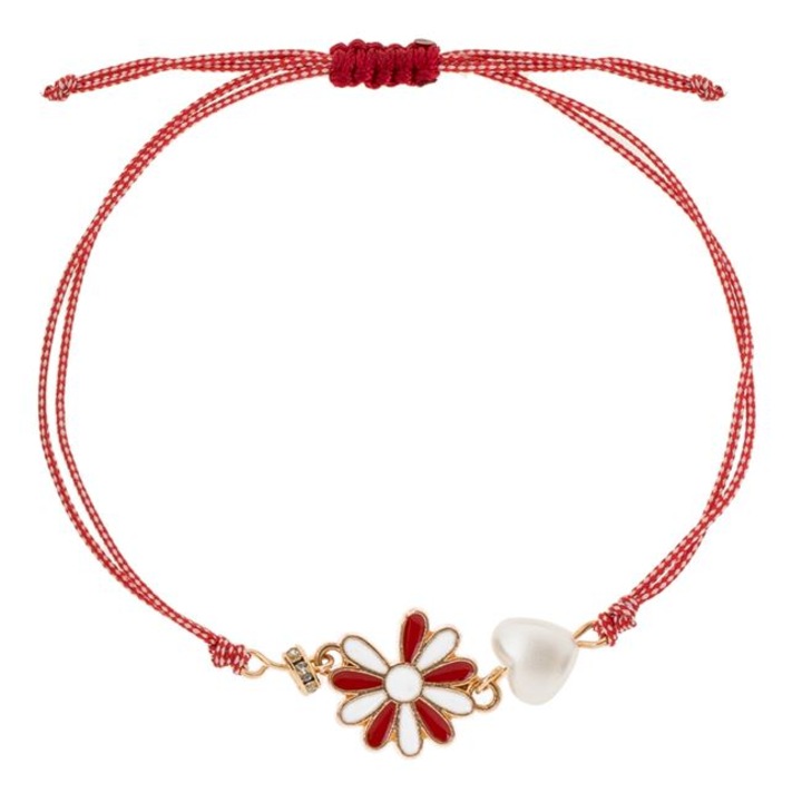 Bratara MArtisor cu Margareta Rosie si Perla in Forma de Inima - eMAG.ro