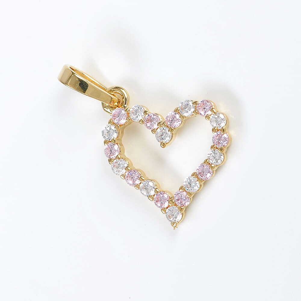 Pandantiv placat inima cu pietre colorate, Meli Melo Paris - eMAG.ro