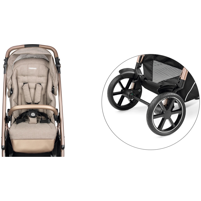 Babakocsi Peg Perego Veloce, 0-22 kg, Mon Amour, Bézs / Pink - eMAG.hu