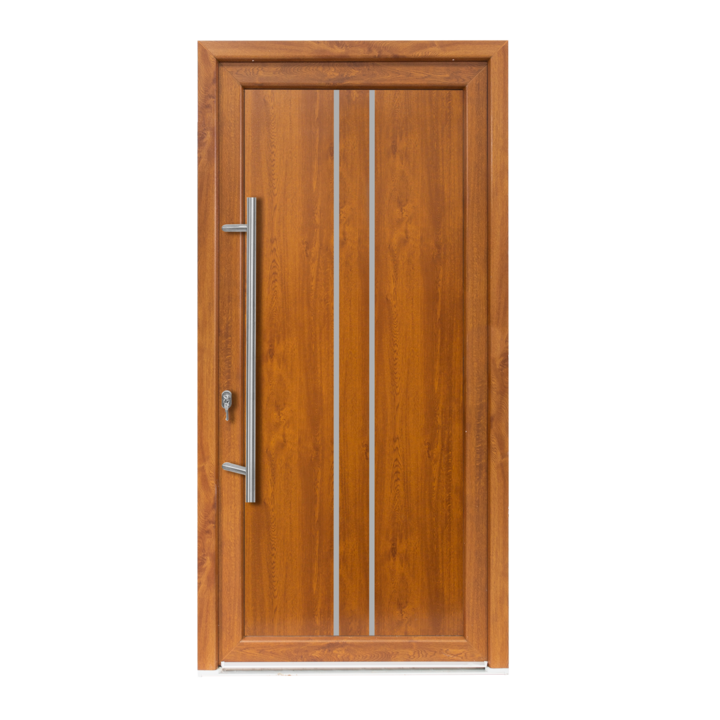 Usa Intrare PVC OLIVIA, 5 camere, 980x2000 mm, stejar auriu, deschidere ...